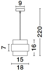 Nova Luce Závěsné svítidlo SIANNA kouřové sklo mosazný zlatý kov E27 1x12W