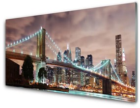 Obraz na skle Most Architektura Město 100x50 cm
