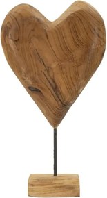 Dřevěná dekorace Dobu 45 cm hnědá