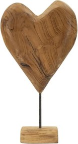 Dřevěná dekorace Dobu 45 cm hnědá