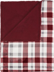 Livarno® Hebká deka, 150 x 200 cm (kostka/červená)