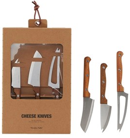 Nicolas Vahé Nože na sýr - set 3 ks, přírodní barva, dřevo, kov