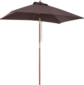 Slunečník Outsunny 200 x 150 x 235 cm s nakloněním - 3stupňový nastavitelný obdélníkový slunečník, vodoodpudivý a odolný proti UV záření pro pláž, bal