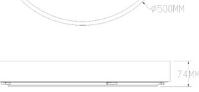 Zuma Line MS724-R500-AB - LED Stm. svítidlo NADI LED/50W/230V pr. 50 cm mosaz+DO