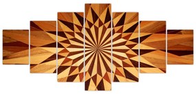 Obraz - Dřevěná koláž (210x100 cm)