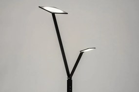 Stojací designová lampa se stmívačem Asymetrico Gene Black Quadra
