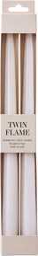 TWIN FLAME Sada svíček 2 ks 31 cm - bílá