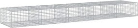 Gabionový koš s víkem 500 x 100 x 50 cm pozinkované železo 3295182