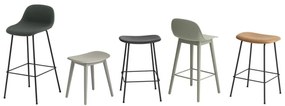 Muuto Barová stolička Fiber Stool 65cm Tube Base, black