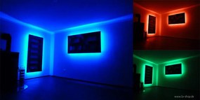 Zaparkorun Barevný LED pásek 3528 - 5 metrů - kompletní set