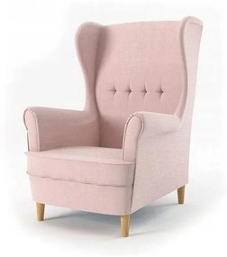 Moderní pohodlné křeslo v růžové barvě