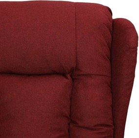 Polohovací křeslo vínové textil 339051