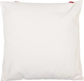 Krémový dekorační vánoční polštář cukrové hole Candy Cane – 45*45*4 cm