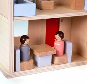 Bigjigs Toys Rozkládací domeček s příslušenstvím / od 18 měsíců