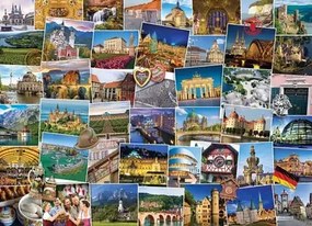 EUROGRAPHICS Puzzle Světoběžník – Německo / 1000 dílků / 68 × 48 cm