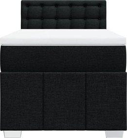 Box spring postel s matrací černá 90x190 cm textil 3286939