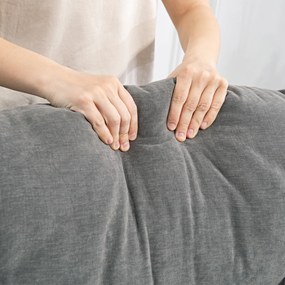 HOMCOM Relaxační křeslo s masážní funkcí, funkce ležení, otočné masážní křeslo, 4 boční kapsy a dálkové ovládání, tmavě šedá