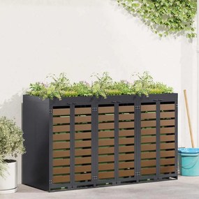 Úložný box na 3 popelnice Ocel Antracit 3394774