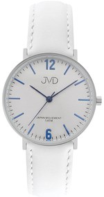 Bílé dámské luxusní elegantní hodinky JVD J4173.1 s modrými prvky