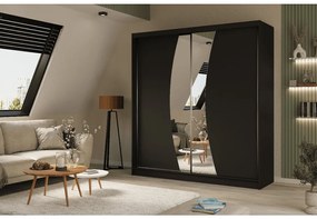Skříň s posuvnými dveřmi Irina 200 cm Barva: Černá