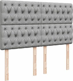 Box spring postel s matrací světle šedá 140 x 190 cm textil 3291670