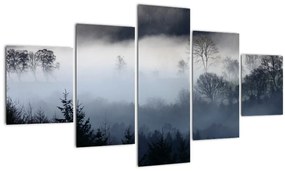 Obraz mlhy nad lesem (125x70 cm)
