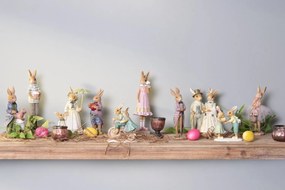 Dekorace králíčci s kytičkou - 11*5*14 cm