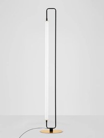 Bílá/matně černá kovová LED stojací lampa (výška 150 cm) Wetro – Nova Luce
