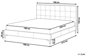 Manželská postel 180 cm Amar (šedá) (s roštem). 1023423