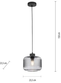 Paul Neuhaus 2005-25 - Lustr na lanku BOLETUS 1xE27/10W/230V pr. 23,5 cm šedá