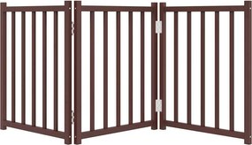 vidaXL Zábrana pro psy skládací 3 panely 150 cm masivní jedle [352276] Barva: Přírodní