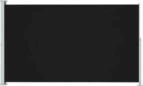 Zatahovací boční markýza 180 x 314 cm černá 313399