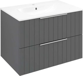 Sapho Cirasa - Umyvadlová skříňka Strip 70x52x46 cm, 2x zásuvka, carina CR701-4141S
