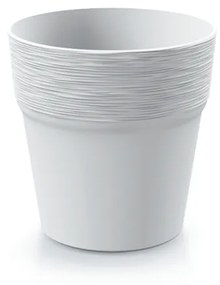 PROSPERPLAST Květináč - FURU, varianta I Průměr: 14,5 cm, Barva: bílá