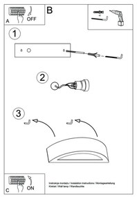 Sollux SL.SL.0874 - Nástěnné svítidlo ATENA 1xE27/60W/230V černá