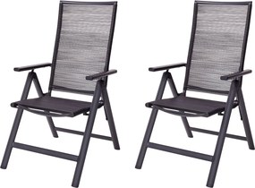 Livarno® Hliníkové skládací křeslo »Miami«, 2 ks.