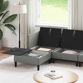 Sada nábytku do obývacího pokoje 6 ks Tmavě šedá Textil 3413807