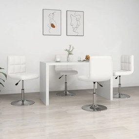 Jídelní židle 4 ks bílé umělá kůže 334189
