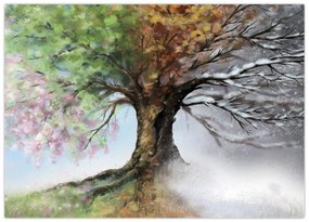 Obraz - Strom čtyř ročních období (70x50 cm)