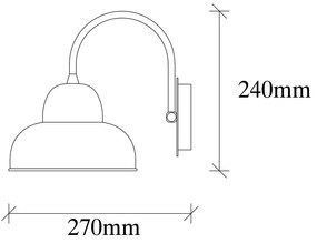 Nástěnná lampa Berceste I černá