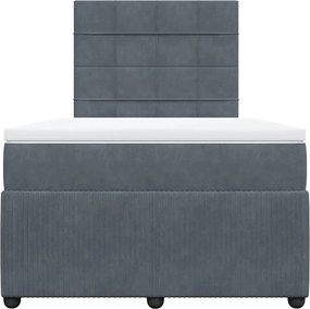 Box spring postel s matrací tmavě šedý 120x190 cm samet 3292287