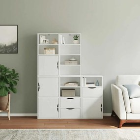Boční skříňky 5 ks "ODDA" Bílá 40x24x79 cm Borovicový masiv 3365361