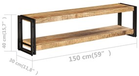 TV stolek 150 x 30 x 40 cm masivní mangovníkové dřevo