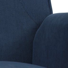 Relaxační křeslo ušák SIRI - modrý manšestr