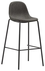 Petromila Barové židle 4 ks tmavě šedé textil