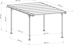 LANIT PLAST, s.r.o. kovový přístřešek / carport TRIGANO JARDIN MISTRAL LG2460