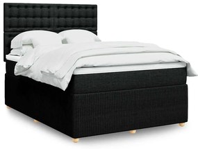 Box spring postel s matrací černá 140 x 190 cm textil 3292067