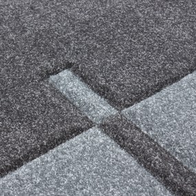 Ayyildiz, Kusový koberec Hawaii 1310 grey, 200x290, černá, kancelář