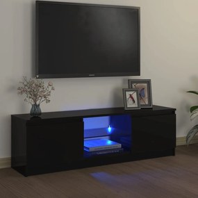 TV skříňka s LED osvětlením černá 120 x 30 x 36 cm