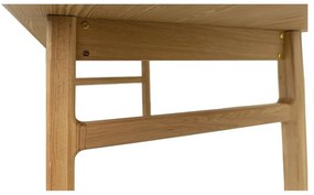 Rozkládací jídelní stůl s přídavnou deskou v dekoru dubu 90x180 cm Curved – Woodman